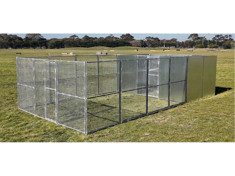 On Sale $300 off. 3.75mx7.5m single bay dog/poultry run with internal ...