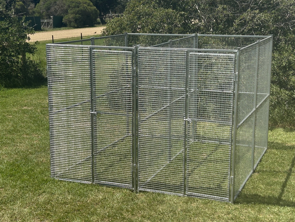 2 Bay 2.5mx2.5mx1.85m Dog/Chicken Run with 25mmx25mm square mesh – Pet ...