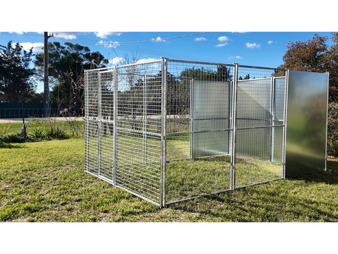 2.5m x 3.75m x 1.85m Single Dog/Poultry Run with 50mmx50mmx3mm mesh an ...