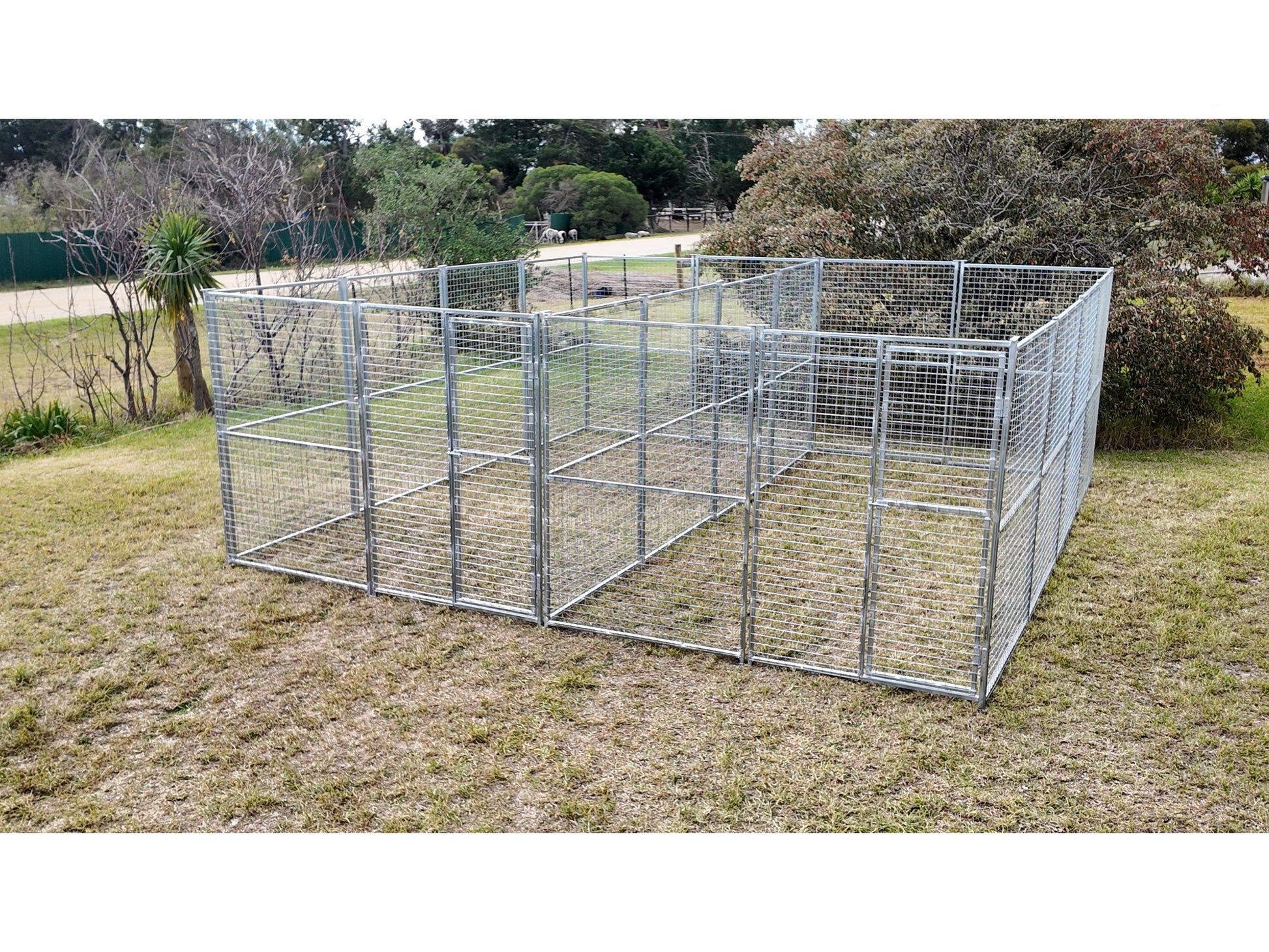 5m x 5m x1.85m Double dog/poultry run with 50mm x 50mm x 3mm welded wi ...