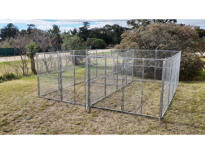 5m x 5m x1.85m Double dog/poultry run with 50mm x 50mm x 3mm welded wi ...