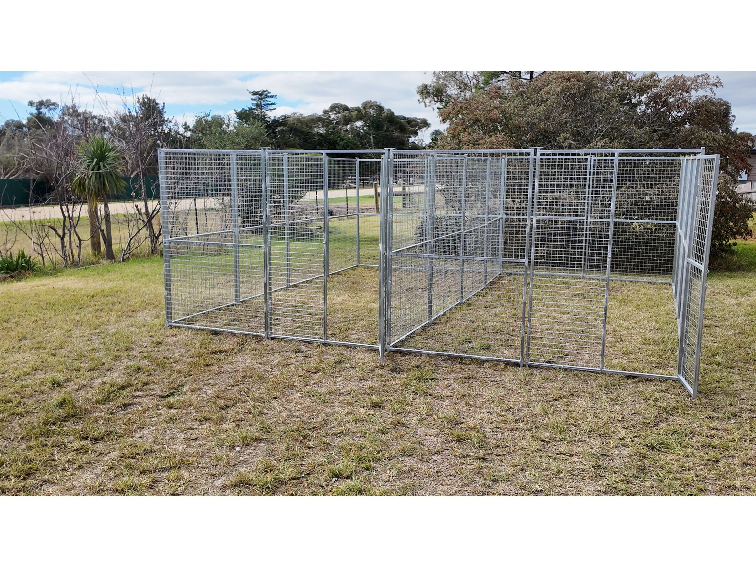 5m x 5m x1.85m Double dog/poultry run with 50mm x 50mm x 3mm welded wi ...
