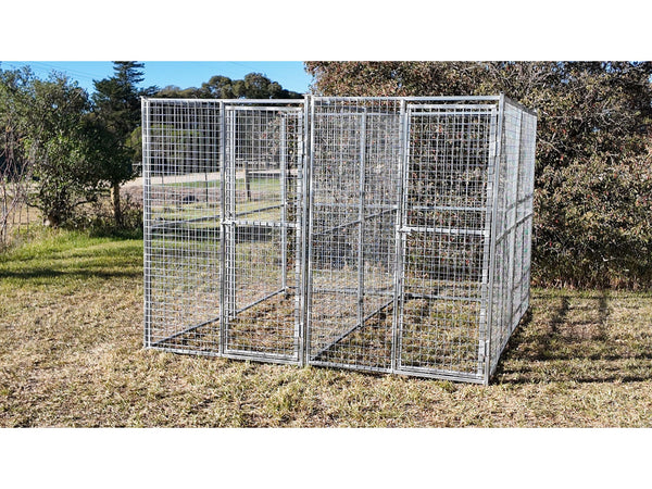 2.5mx2.5mx1.85m Double Dog/Poultry Run with 50mmx50mmx3mm square mesh ...