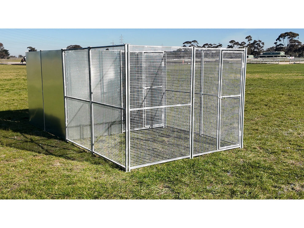 On Sale $200 off. 2.5mx5m single bay dog/poultry run with internal bay ...